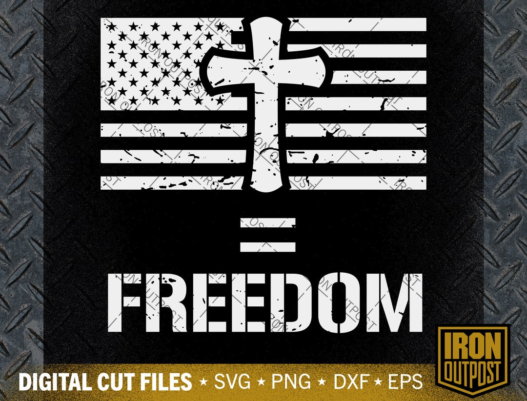 Jesus Equals Freedom Svg, Christian Svg, Christian Cross US Flag Svg ...