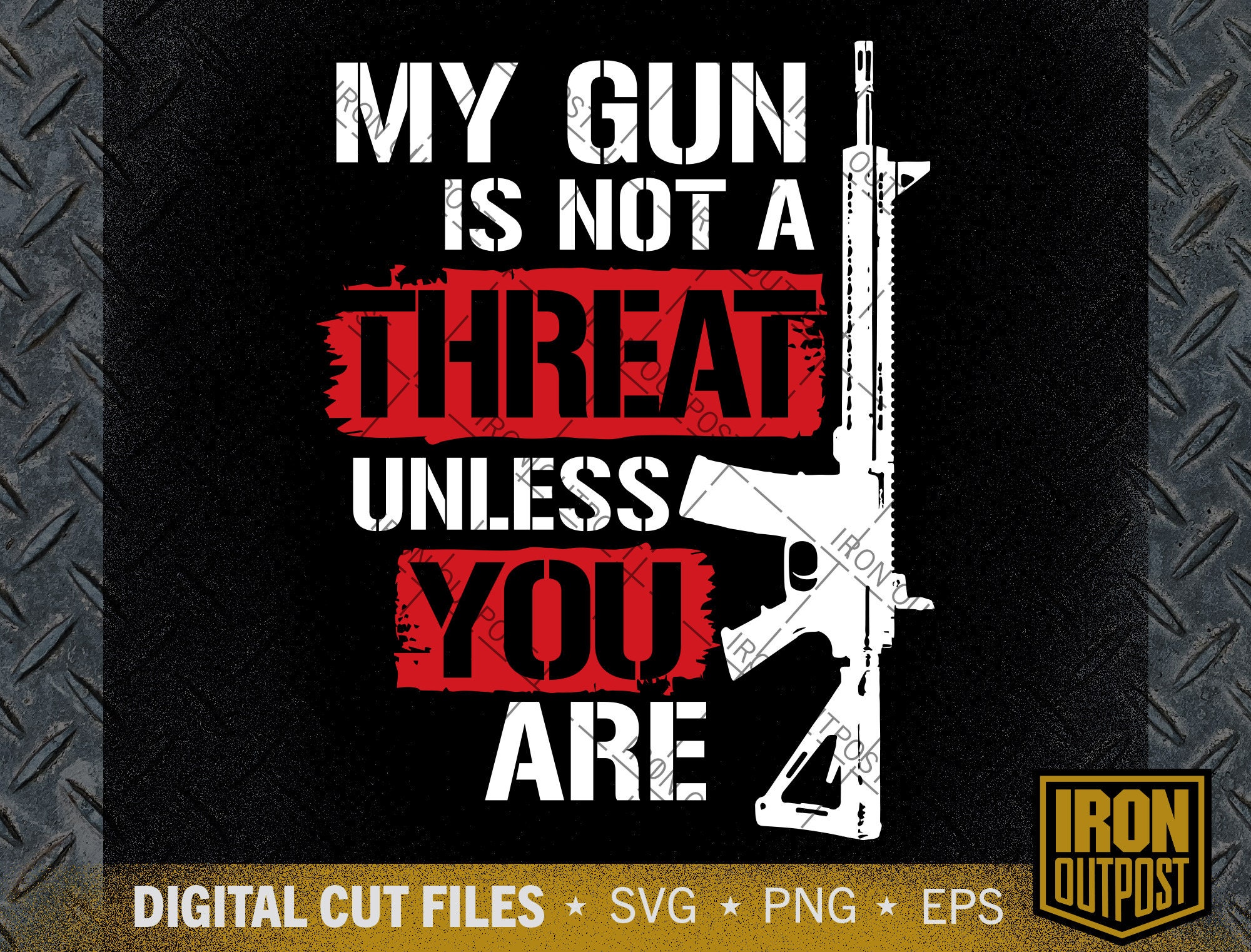 My Gun is Not a Threat Svg, 2nd Amendment Svg, Patriotic Svg, Gun ...