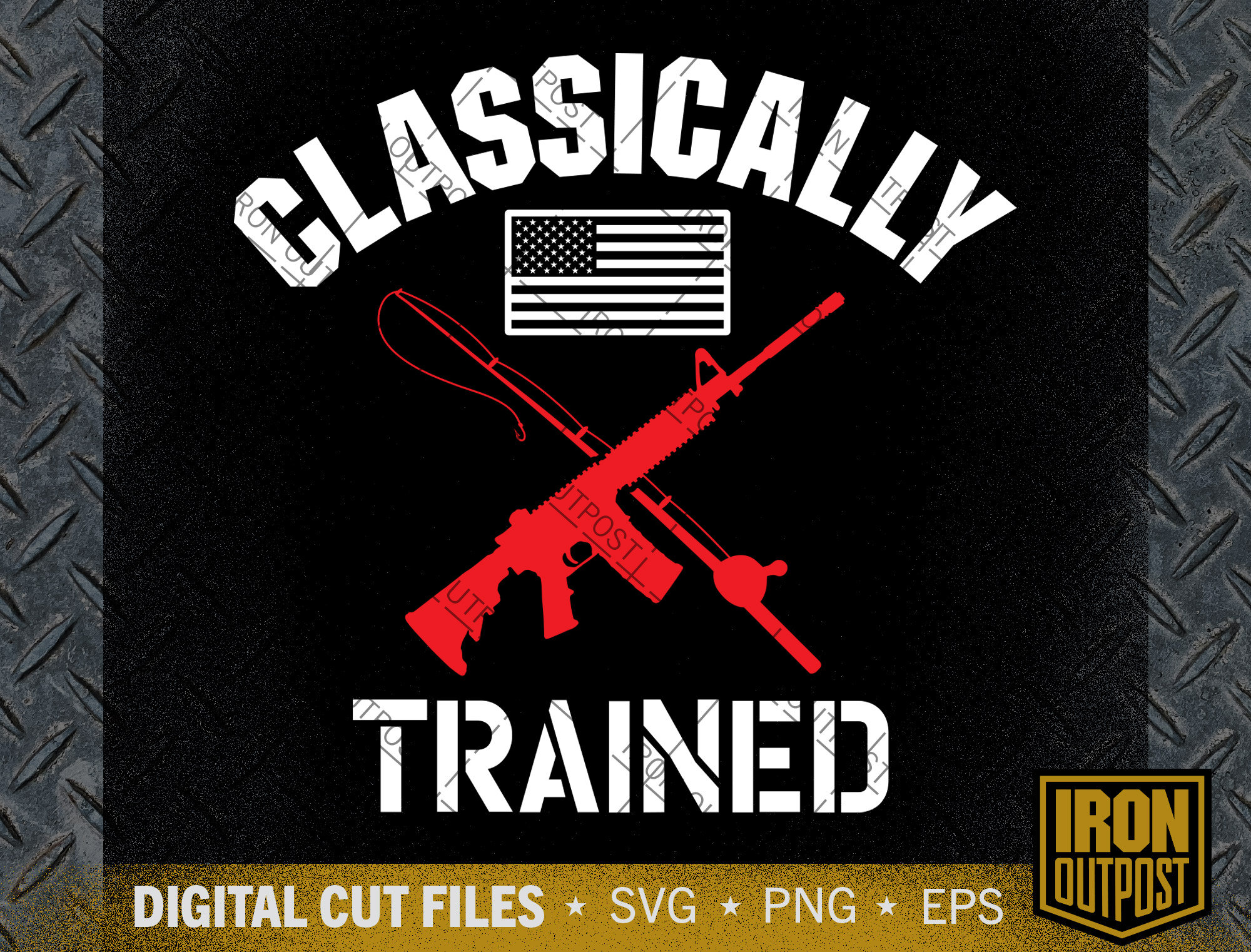 Classically Trained Outdoorsman Svg, Hunting and Fishing Svg, Cut File ...