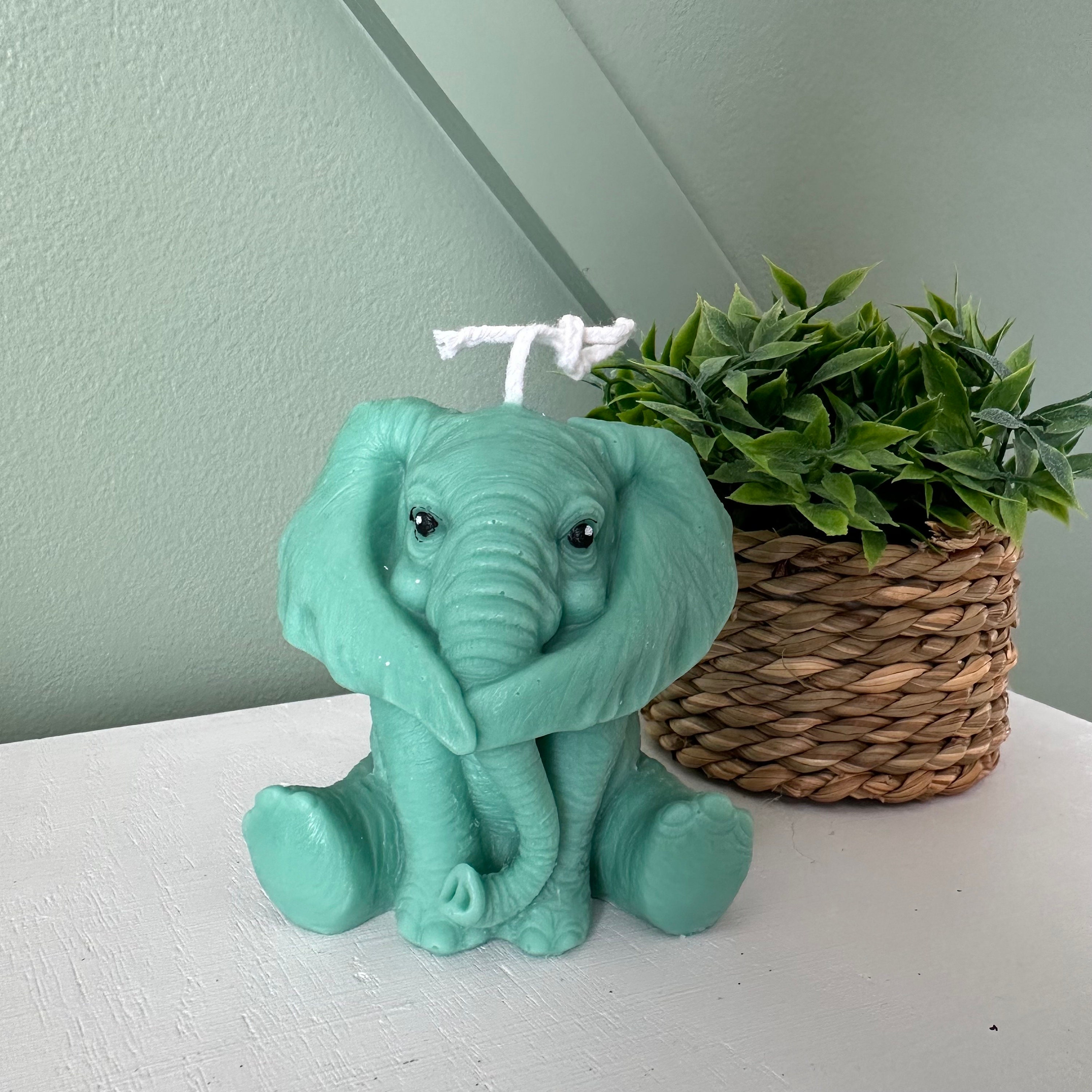 Elephant Candle Trio: Hear, See, Speak No Evil - Soy Wax Animal Candle ...