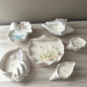 Seashell Candle | Scented Candle | Beach House Decor | Coastal Vibes ...