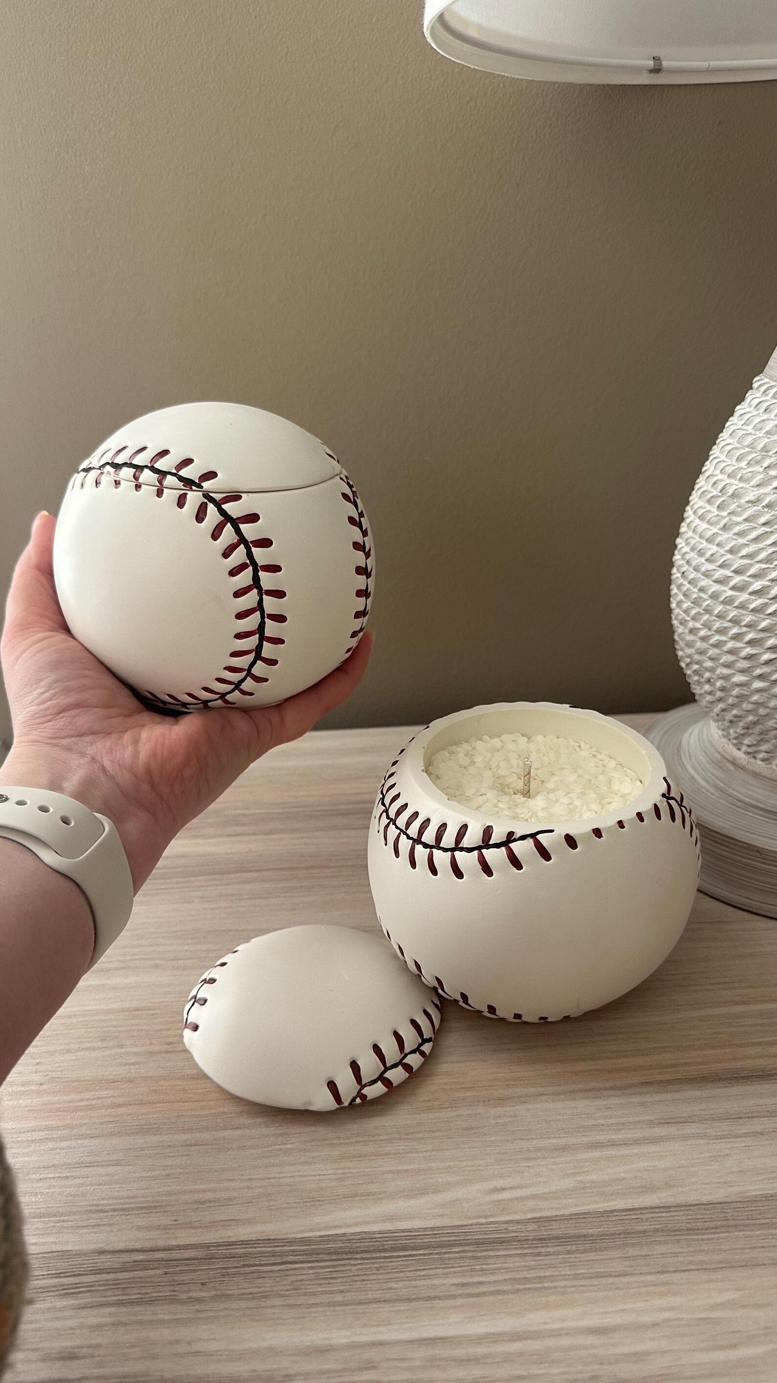 Baseball Candle: Hand-poured Soy Wax, Man Cave Decor, Softball Candle ...