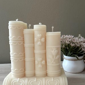 Sculptural Book Shaped Candle | Soy Wax Literary Decor, Book Lover Gift ...