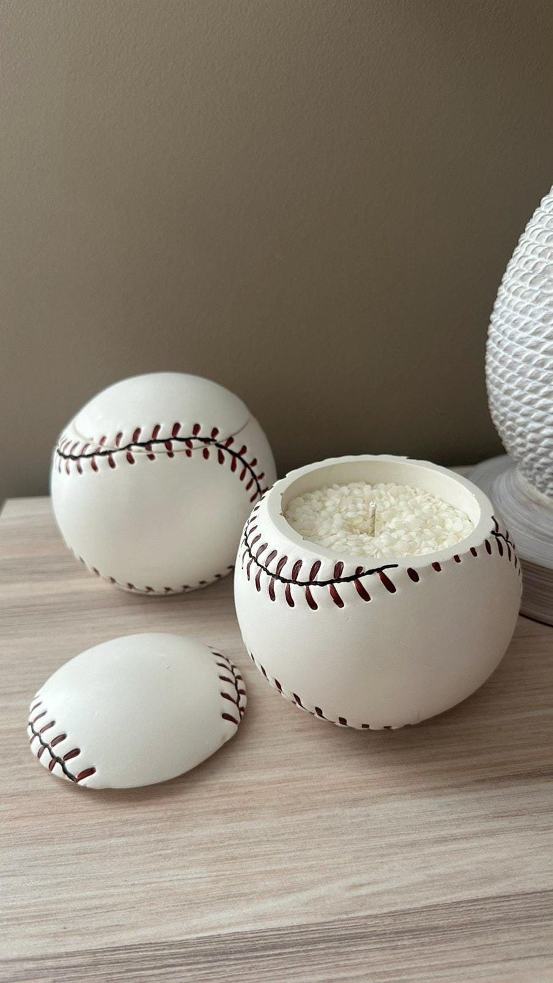Baseball Candle: Hand-poured Soy Wax, Man Cave Decor, Softball Candle ...