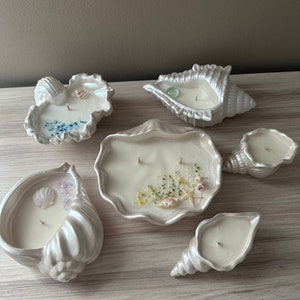 Seashell Candle | Scented Candle | Beach House Decor | Coastal Vibes ...