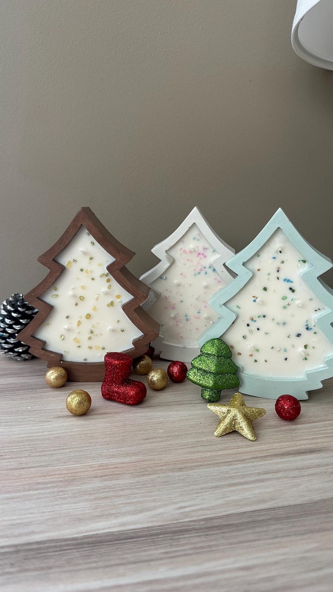 Christmas Tree Candle| Unique Holiday Decoration | Christmas Gift| Home ...