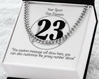 Personalized Baseball Number Necklace - Etsy