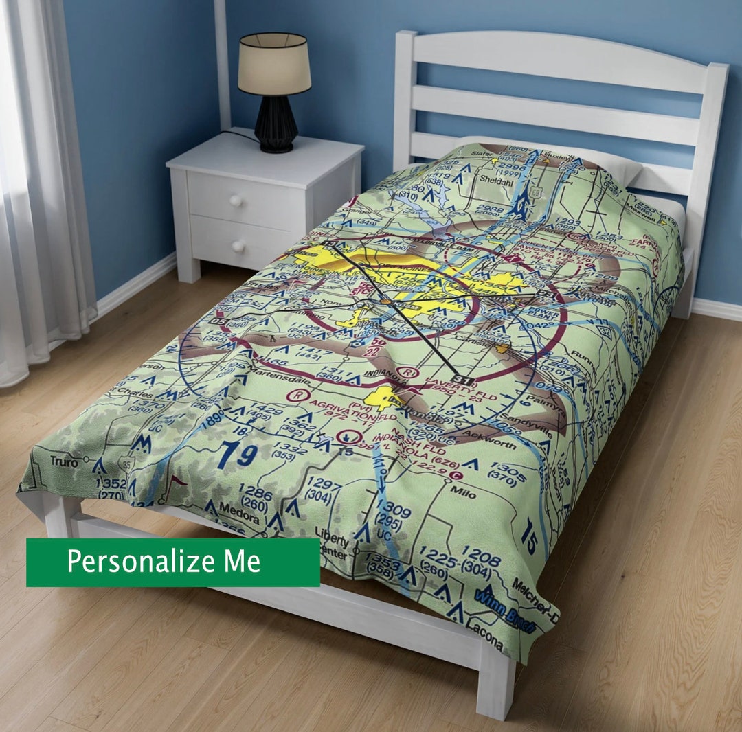 Pilot Section Blanket, Aviation Sectional Blanket, Pilot Gift, Aviation ...