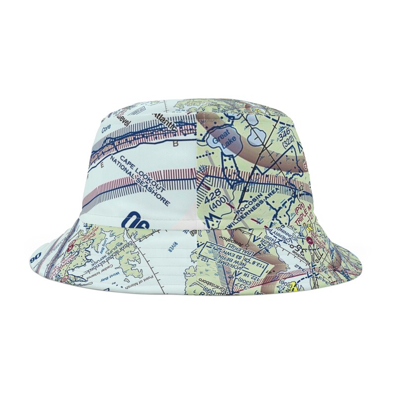 Personalized Aviation Sectional Chart Bucket Hat AOP, Aviation ...