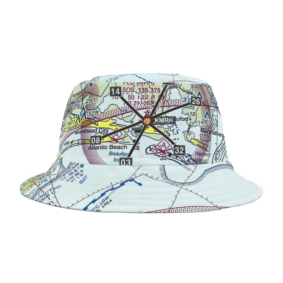 Personalized Aviation Sectional Chart Bucket Hat (AOP), Aviation ...