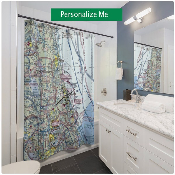 Map Shower Curtain - Etsy