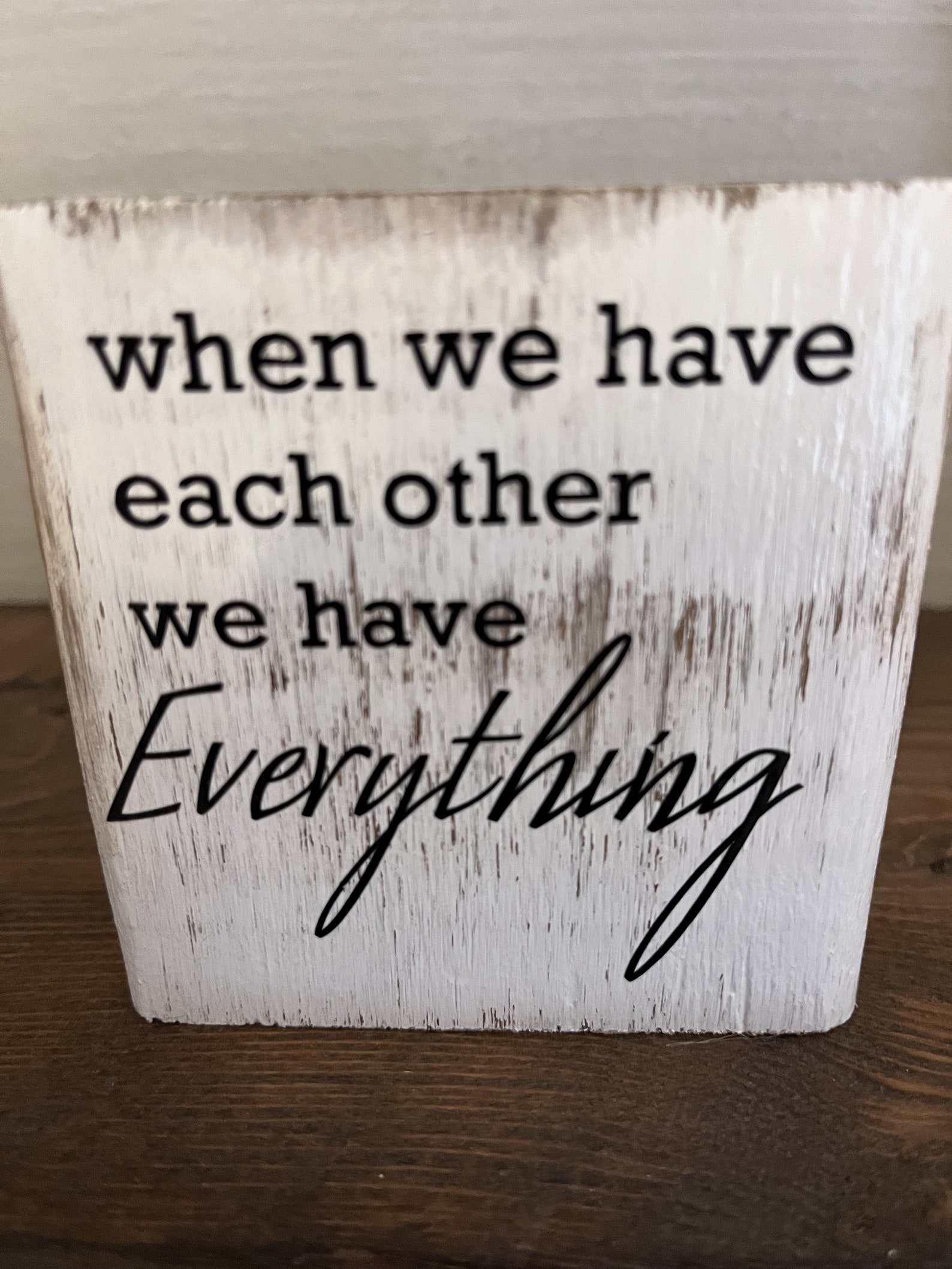 Personalized Family Saying Cube | Handcrafted Distressed Sign | Block ...