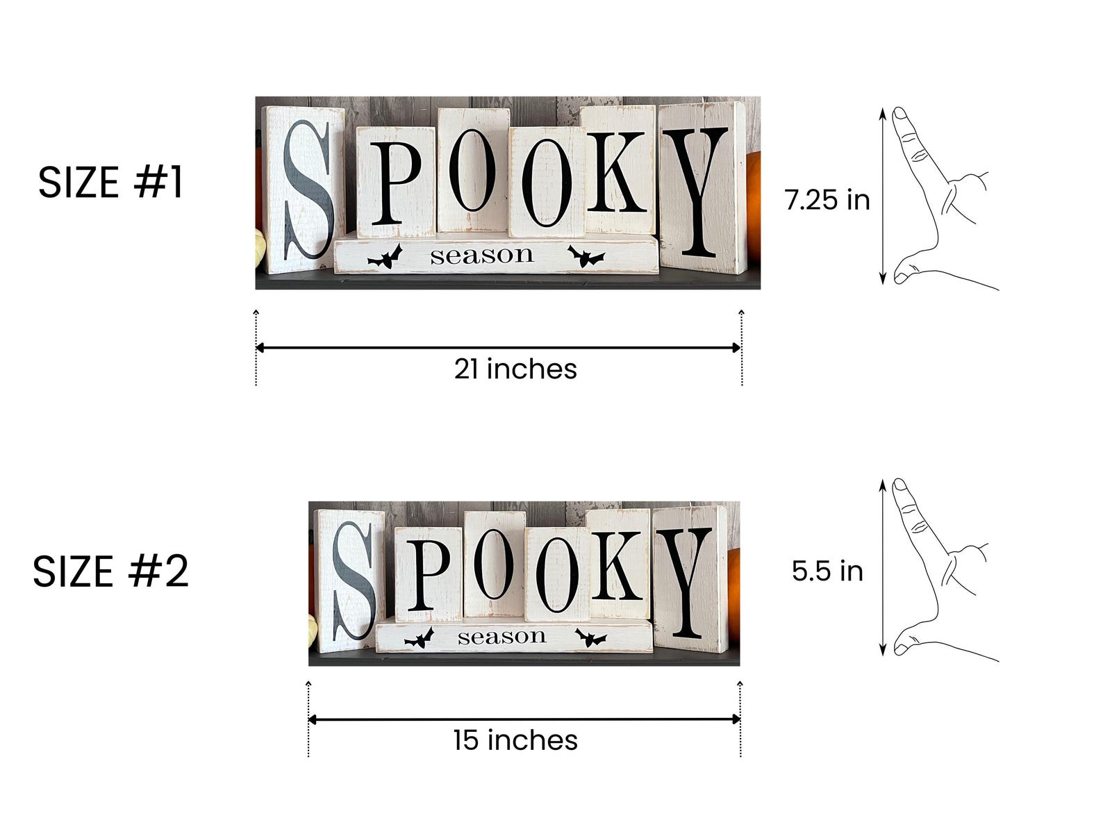 Spooky Season Wood Sign, Word Blocks, Halloween Decor, Fall, Distressed ...