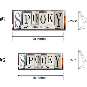 Spooky Season Wood Sign, Word Blocks, Halloween Decor, Fall, Distressed ...