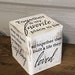 Personalized Family Saying Cube | Handcrafted Distressed Sign | Block ...