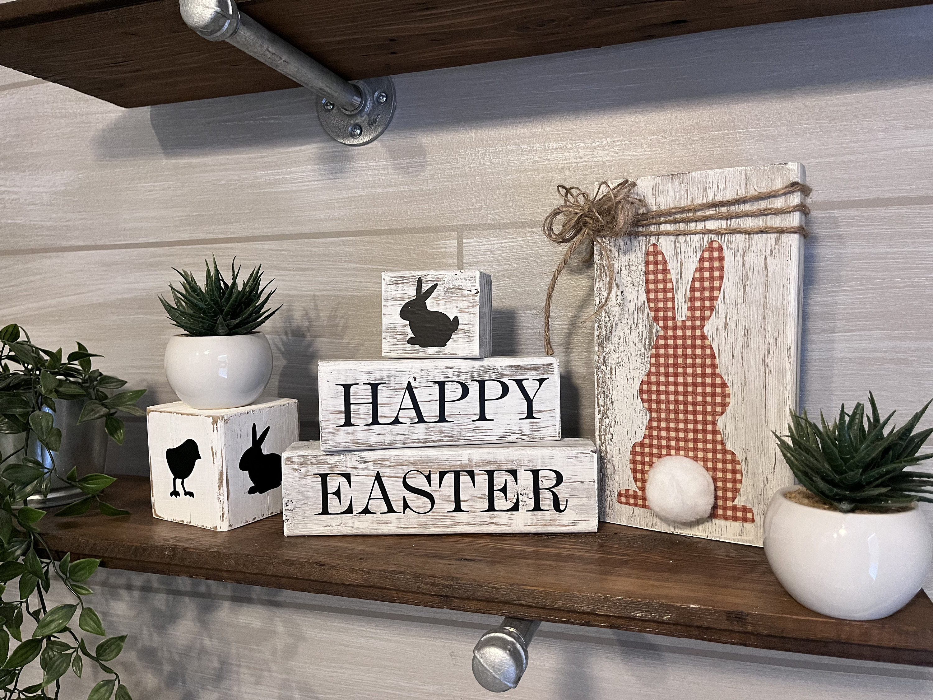 Easter Bunny Wooden Blocks - Set of 3 or Individual | Easter ...