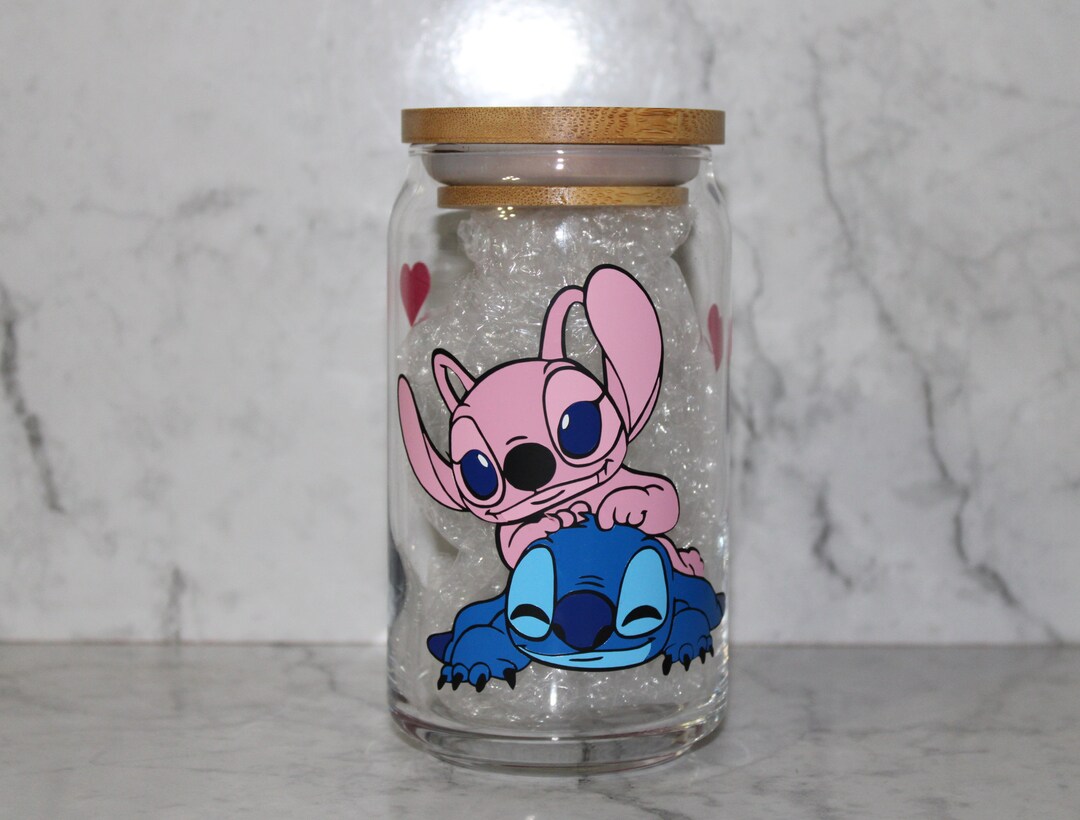 Stitch and Angel Lilo and Stitch Disney Inspired Glass - Etsy Canada