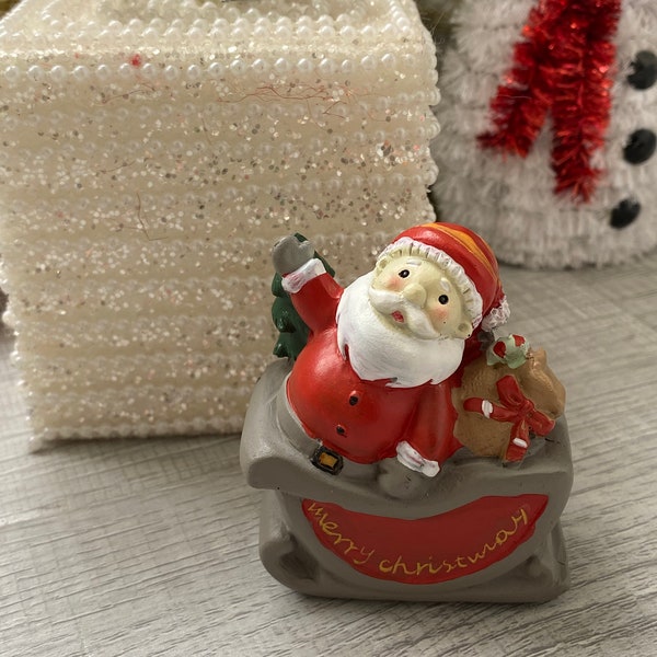 Resin Santa Figurine - Etsy