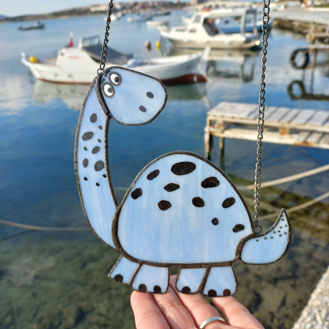 Dinosaur Suncatcher, Cute Dinosaur Window Decor, Suncatcher for Window ...