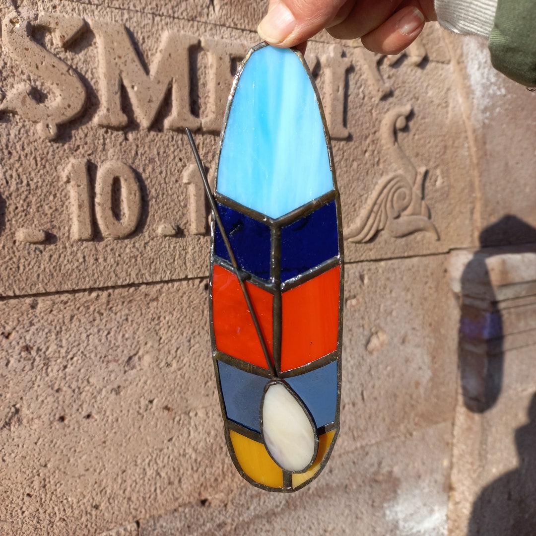 Orange Paddle Board Stained Glass Window Hanging Paddle Board - Etsy