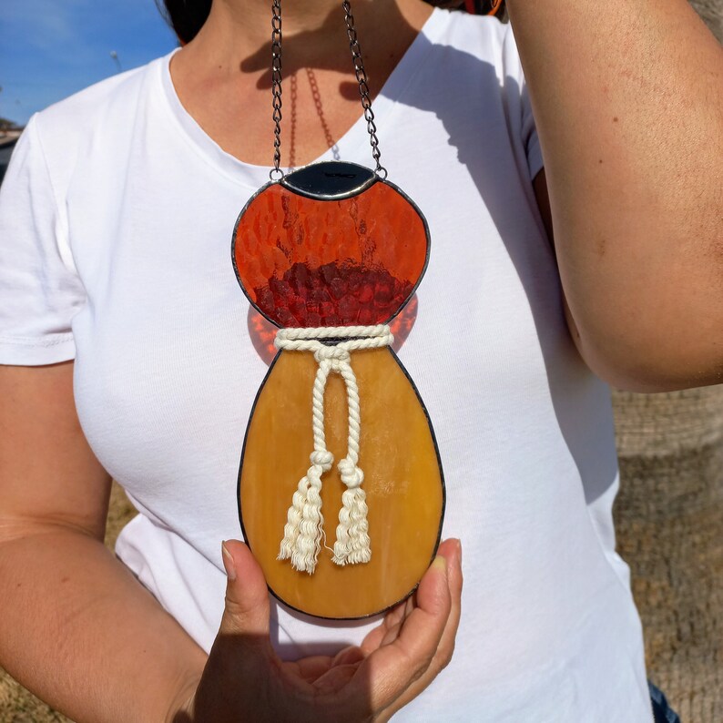 Ipu Heke Stained Glass Hanging, Ipu Heke Suncatcher, Hawaiian Gifts ...