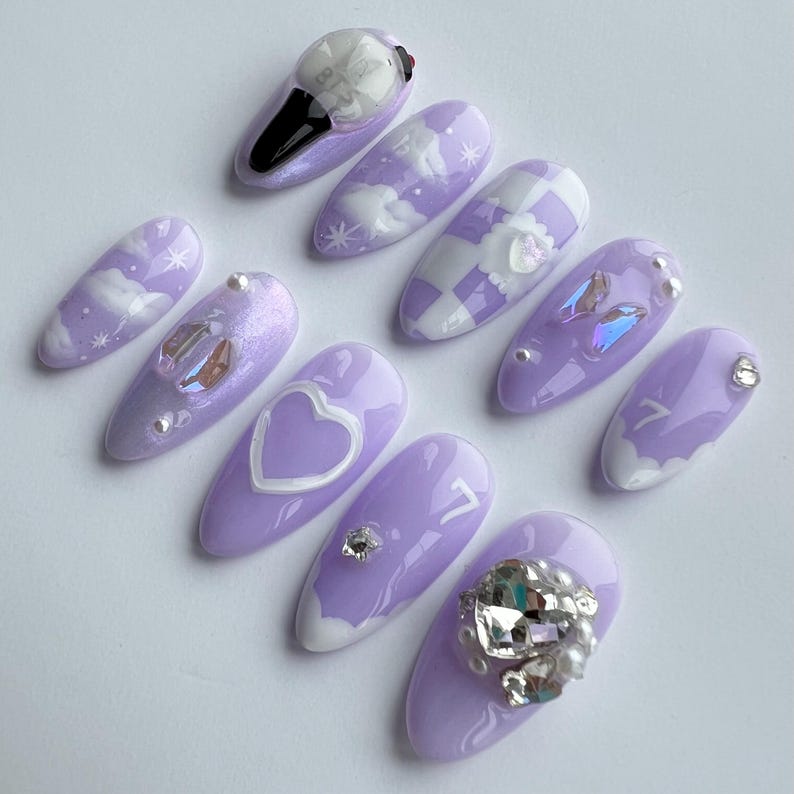 Eternal - NFC Tag Kpop Nails, BTS Inspired Press on Nails, We Are ...