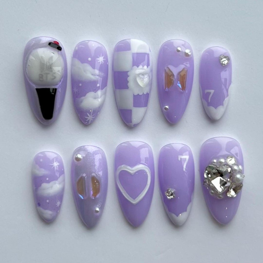 Eternal - NFC Tag Kpop Nails, BTS Inspired Press on Nails, We Are ...