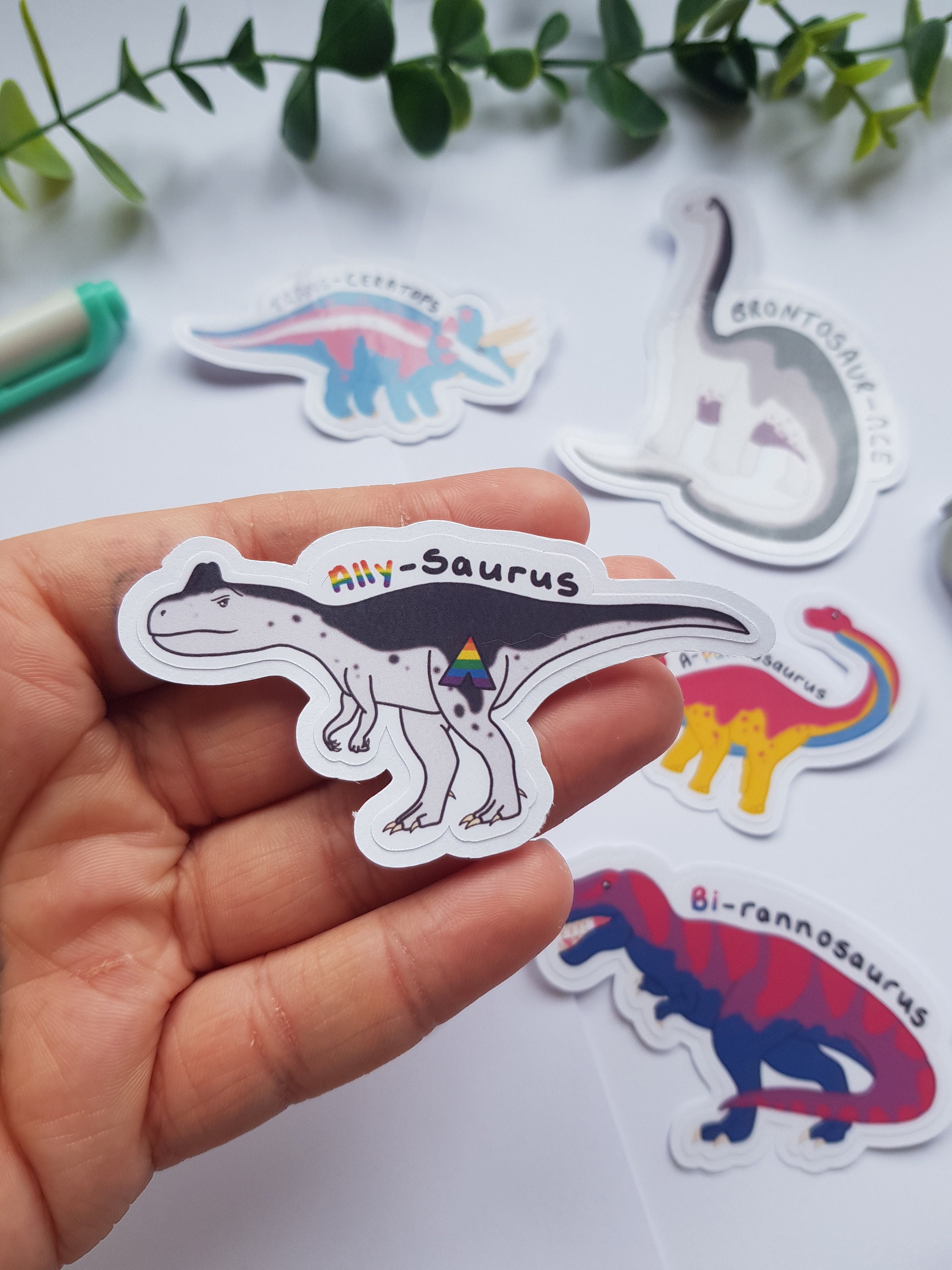Pride Dino Stickers Lgbtq Stickers Pride Stickers Dinosaur - Etsy UK