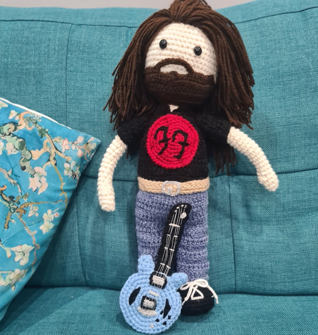 Dave Grohl Foo Fighters Crochet Doll Large 17 Inch - Etsy