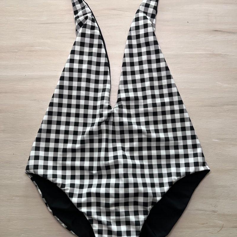 Deep V Cut Swimsuit - Etsy