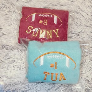 Embroidered Football Towel, Personalized Name Team for Him Her, Gifts ...