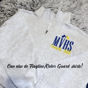 Embroidered Cheer Quarter Zip Sweatshirt, Personalized Name, Team ...