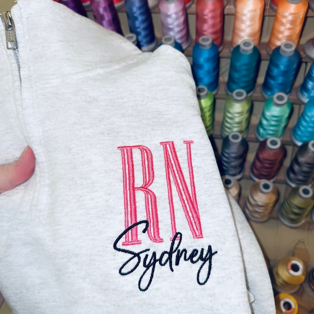 Nurse Sweatshirt, Embroidered RN Jacket, Nurse Gift, Sweater ...
