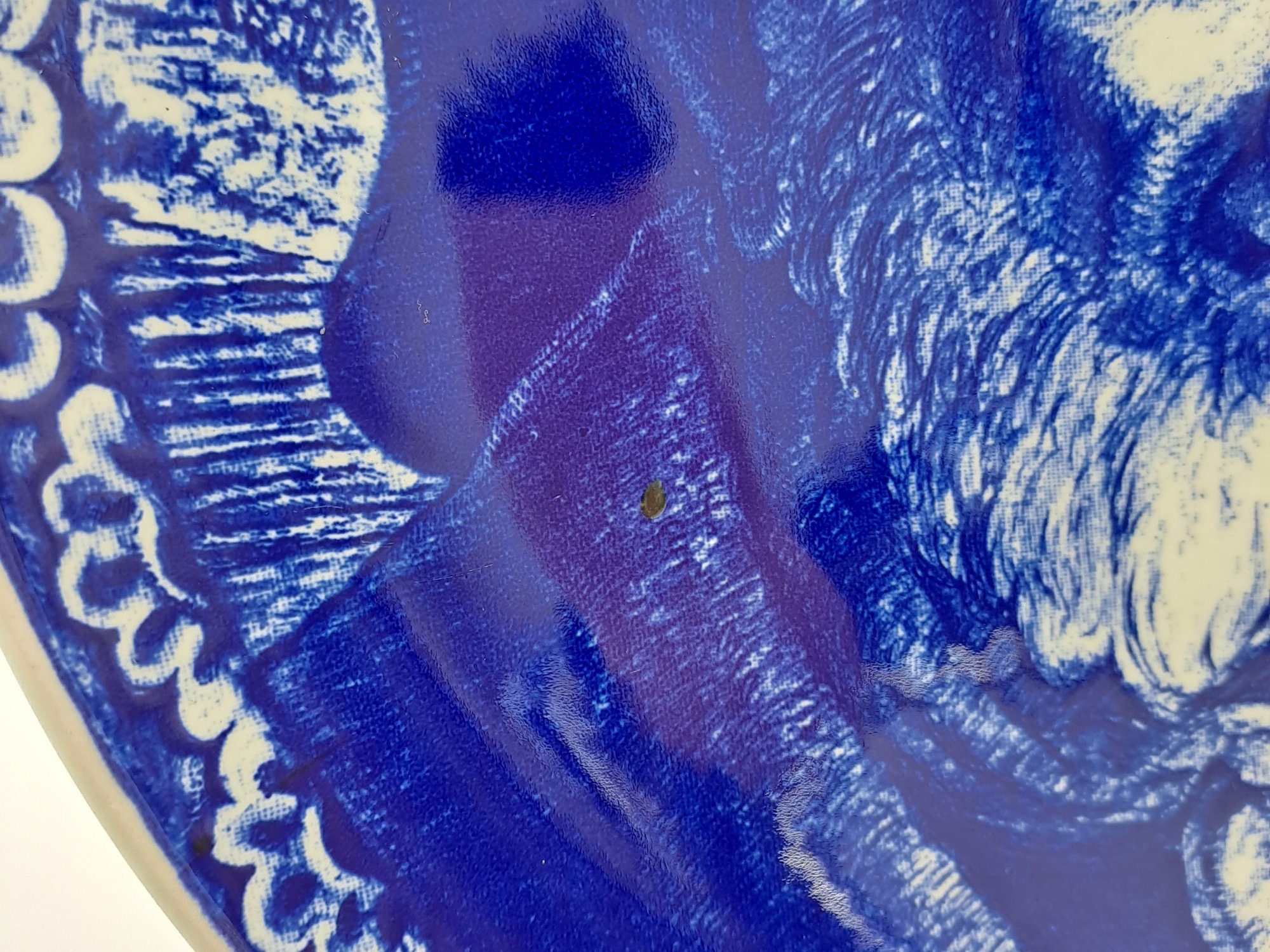 Delft Old Man With Pipe Wall Plate Boch Belgium Delfts Blue Ceramic ...