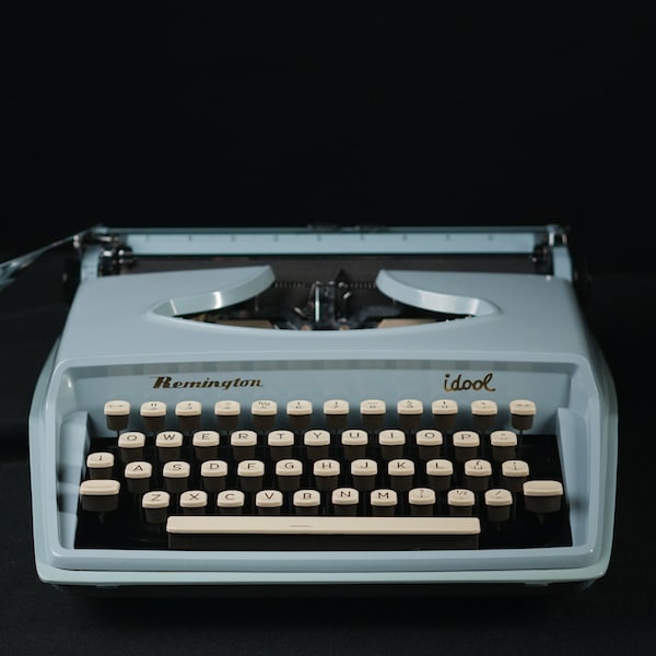 Blue Typewriter - Etsy