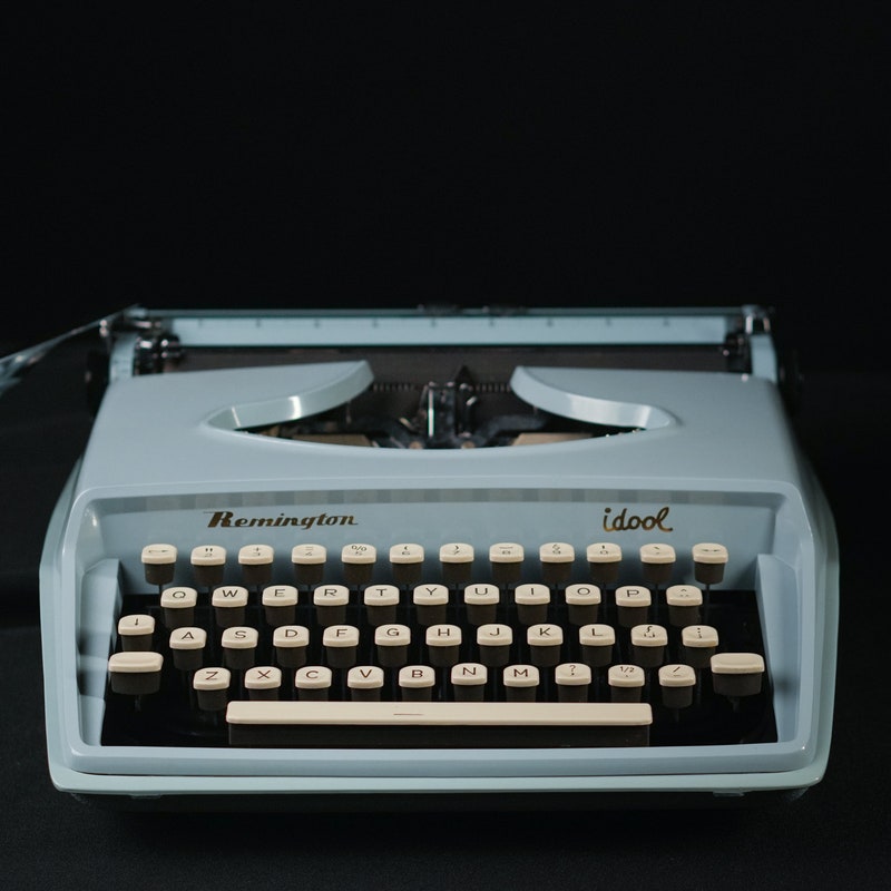 Blue Typewriter - Etsy