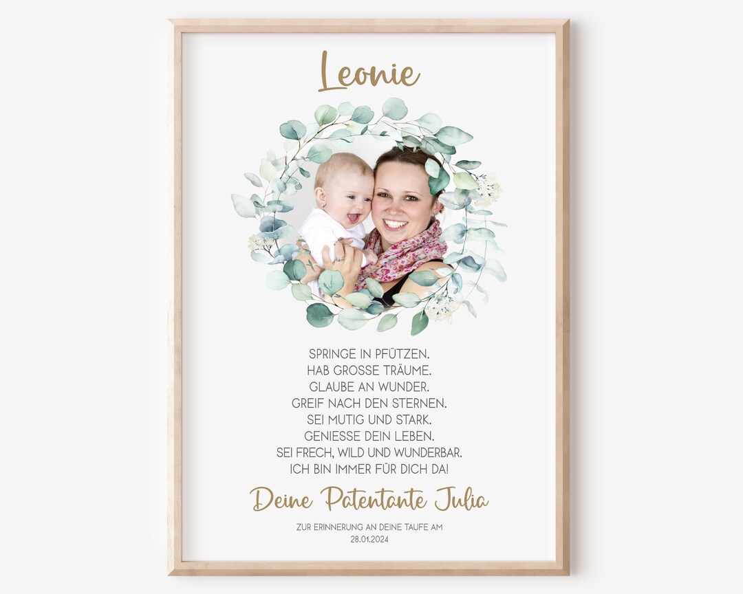 Godchild Letter | Baptism Poster | Personalized | Baptism Gift ...