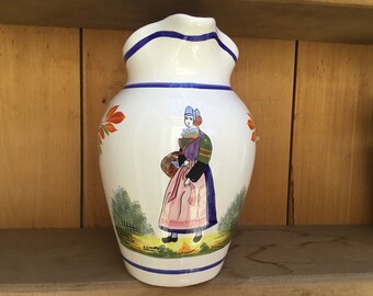 Quimper Pitcher - Etsy