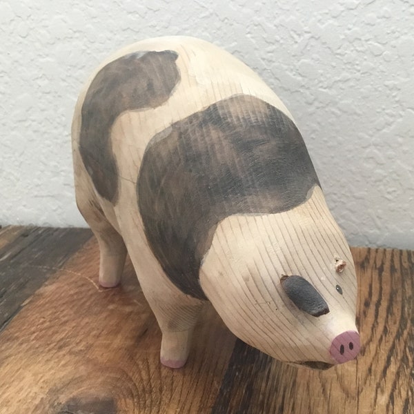 Folk Art Pig - Etsy