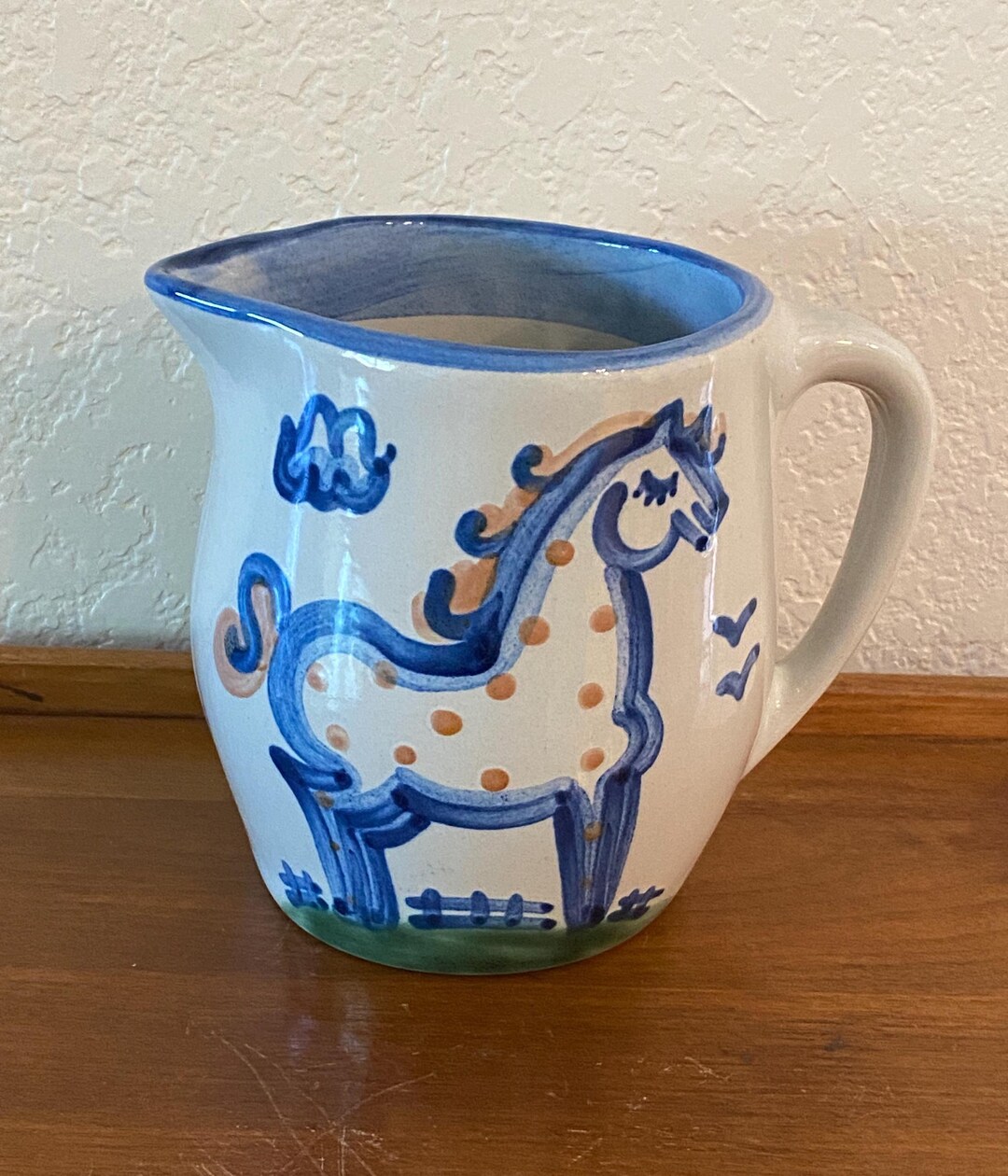 Vintage M.A. Hadley Hand Painted Stoneware Pottery 1 Quart Pitcher ...