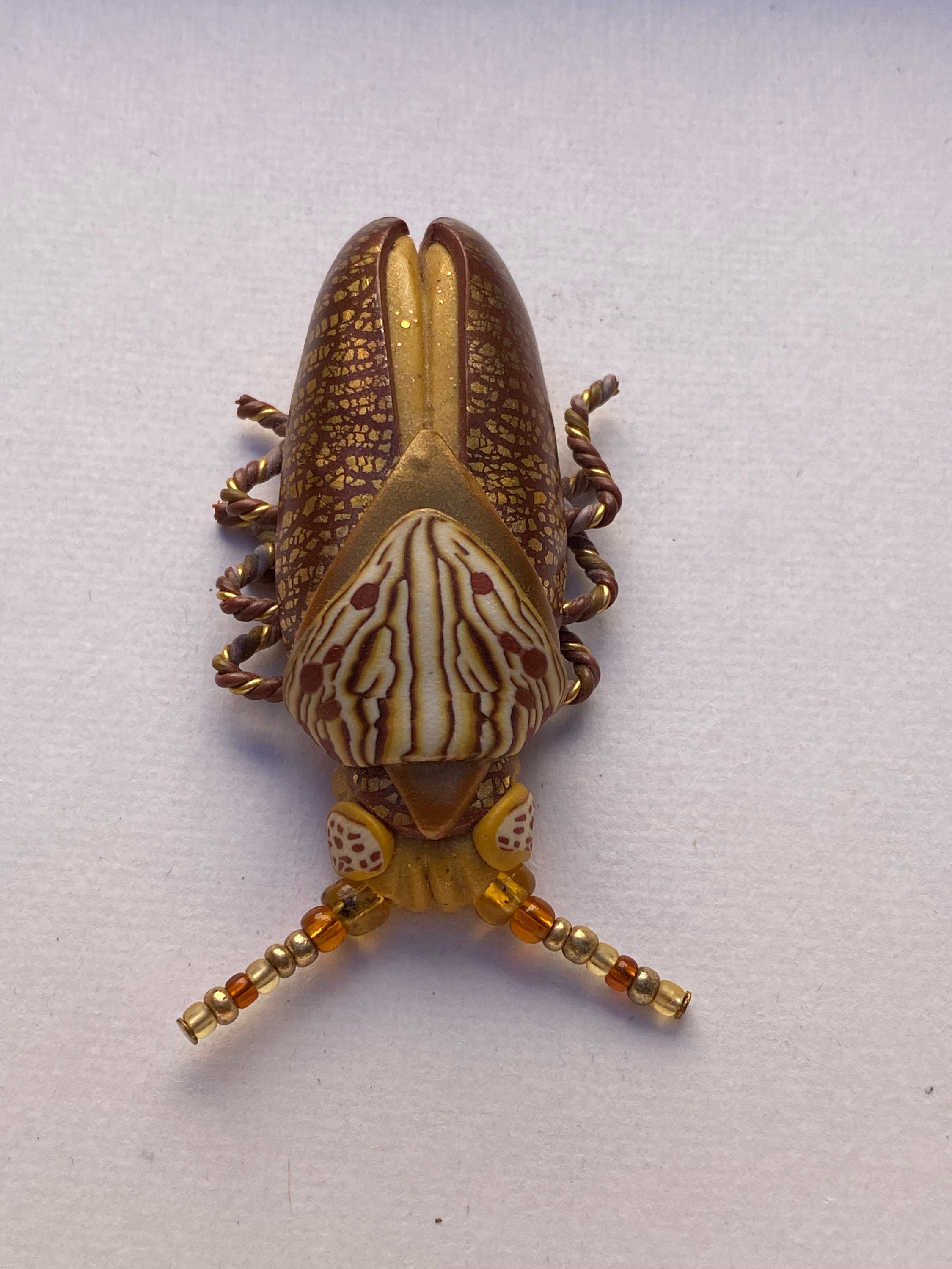 Rare Vintage Handmade Joyce Fritz Studio Yipes Grasshopper Polymer Clay ...