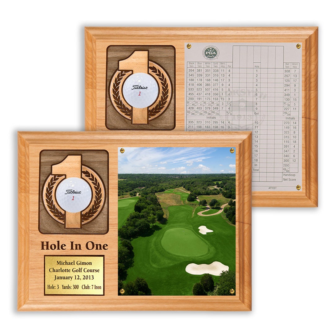 Golf Hole in One Wall Mounted Plaque | Display Your Golf Ball and ...