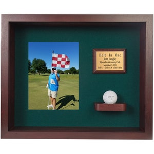 Golf Hole in One Shadowbox | Holds Golf Ball and Scorecard or Photo ...