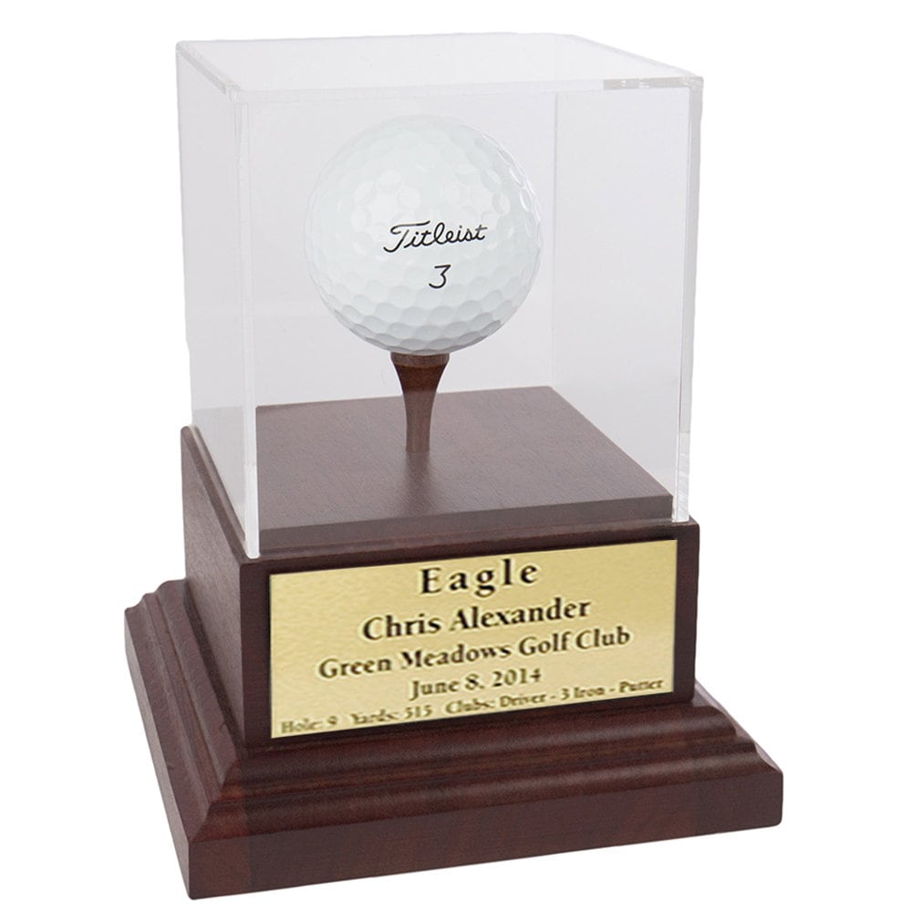 Acrylic Golf Eagle, Double Eagle or Albatross Display With Cherry Wood ...