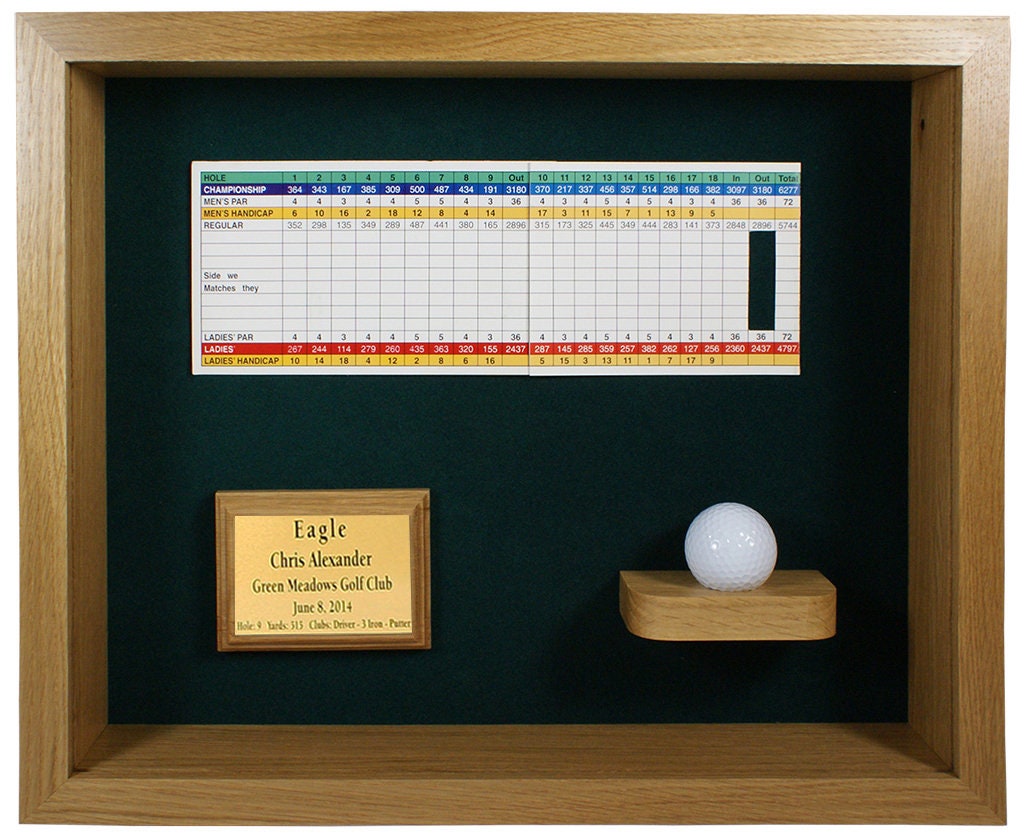 Golf Eagle, Double Eagle or Albatross Ball & Photo or Scorecard Shadow ...