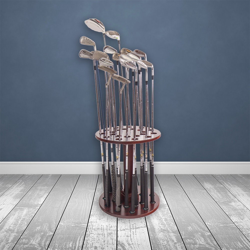 Premium Wooden Golf Club Display Rack | 22 Club Capacity | Perfect for ...