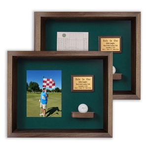 Golf Hole in One Shadowbox | Holds Golf Ball and Scorecard or Photo ...
