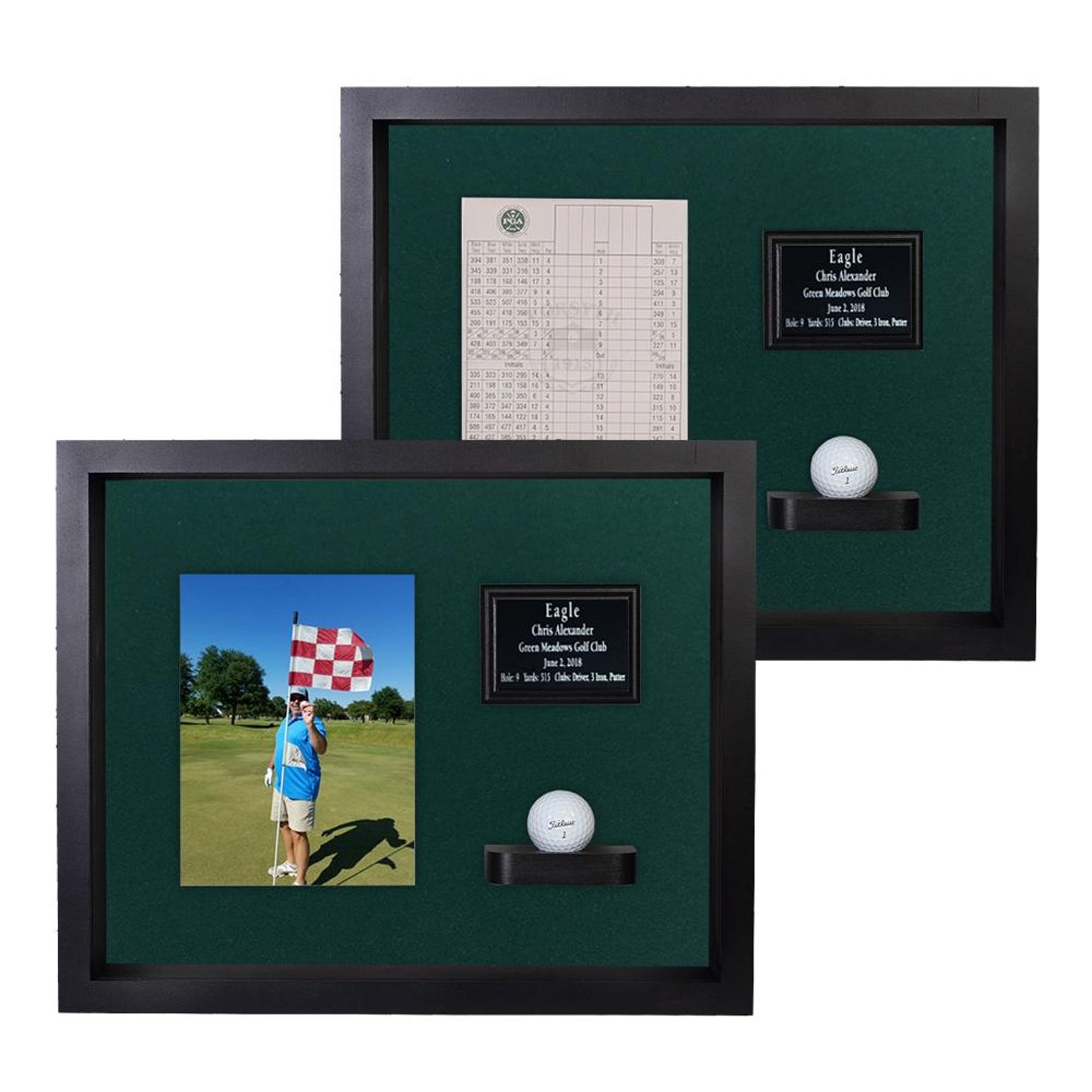 Golf Eagle, Double Eagle or Albatross Ball & Photo or Scorecard Shadow ...