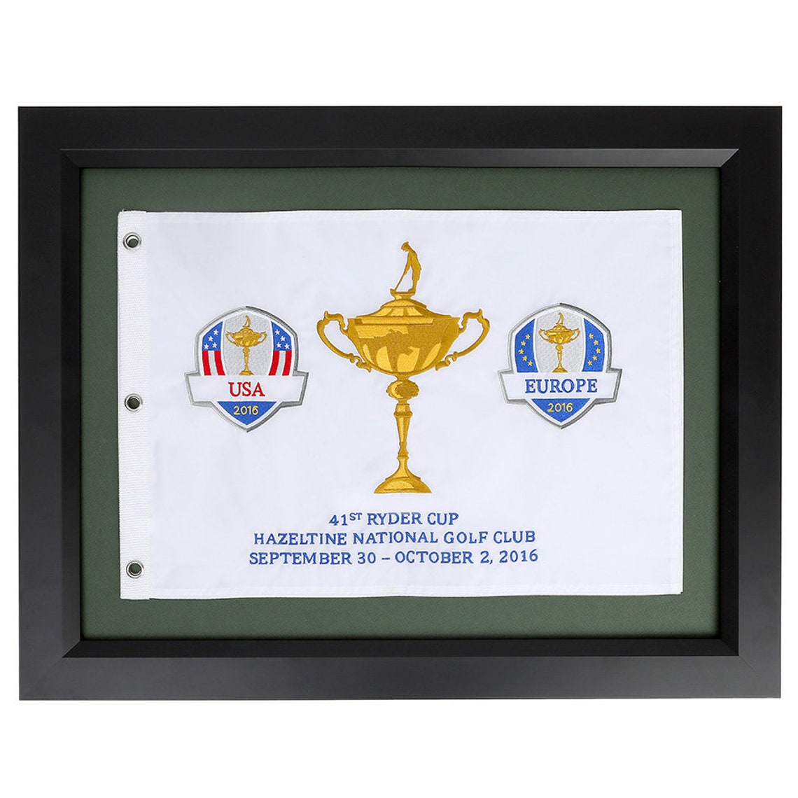 Golf Pin Flag Display Case | Solid Hardwood | Black Frame | Holds Pin ...