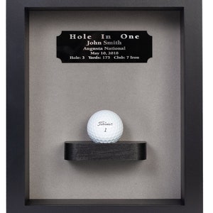 Hole-in-one Shadow Box With Ball Shelf-three Color Options - Etsy